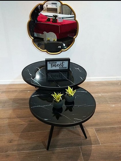 שולחן זכוכית בשילוב ברזל דגם A5555